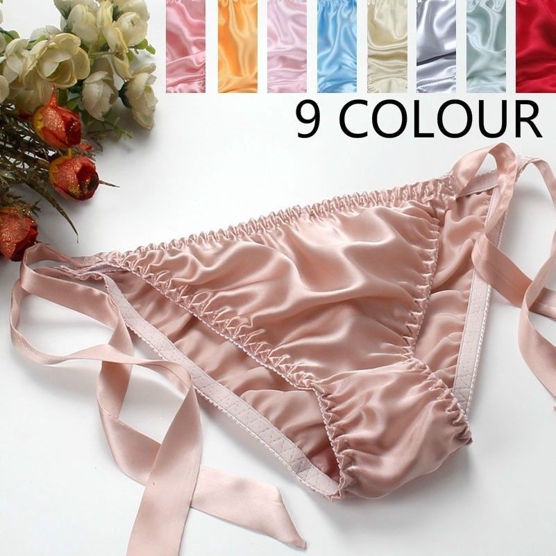 Lady 100% Pure Natural Silk Knicker Briefs Panty Underwear Lingerie ...