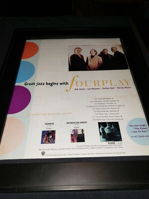 Fourplay 1996 Tour Rare Original Promo Poster Ad Framed! | eBay