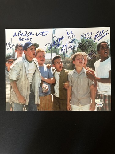 THE SANDLOT CAST SIGNED 11x14 MOVIE PHOTO PSA/DNA MIKE VITAR BENNY THE ...