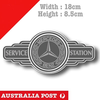 Mercedes Benz SERVICE STATION Retro Logo Sticker | eBay Australia