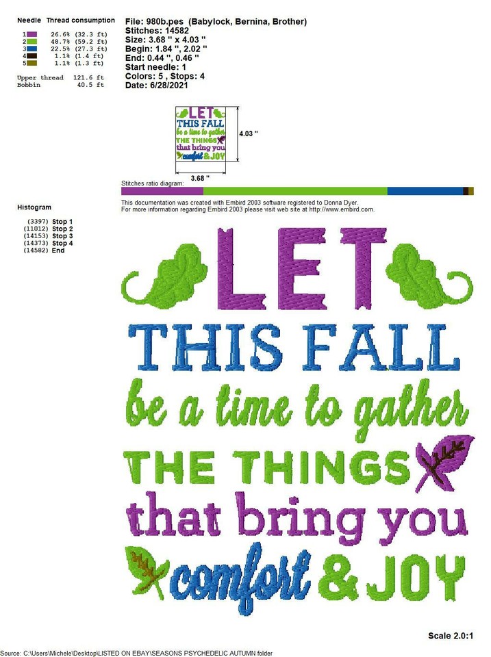 96 FALL SEASON AUTUMN EMBROIDERY MACHINE DESIGNS COLLECTION PES USB | eBay