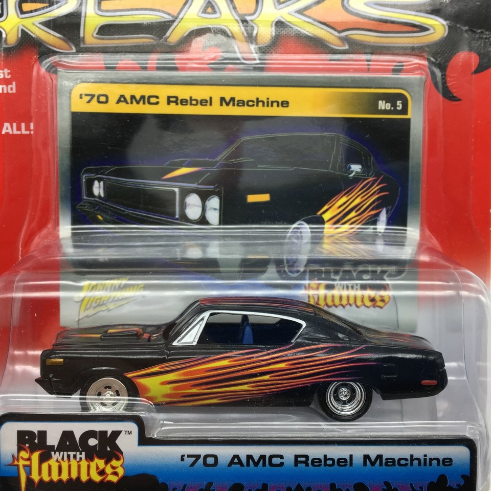 Johnny Lightning Street Freaks 1970 '70 AMC Rebel Machine Black with ...