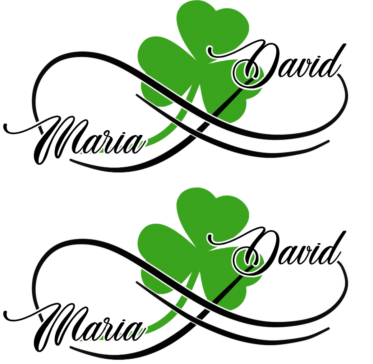 Shamrock Infinity Tattoos Infinity Clover Leaf Vector Icon