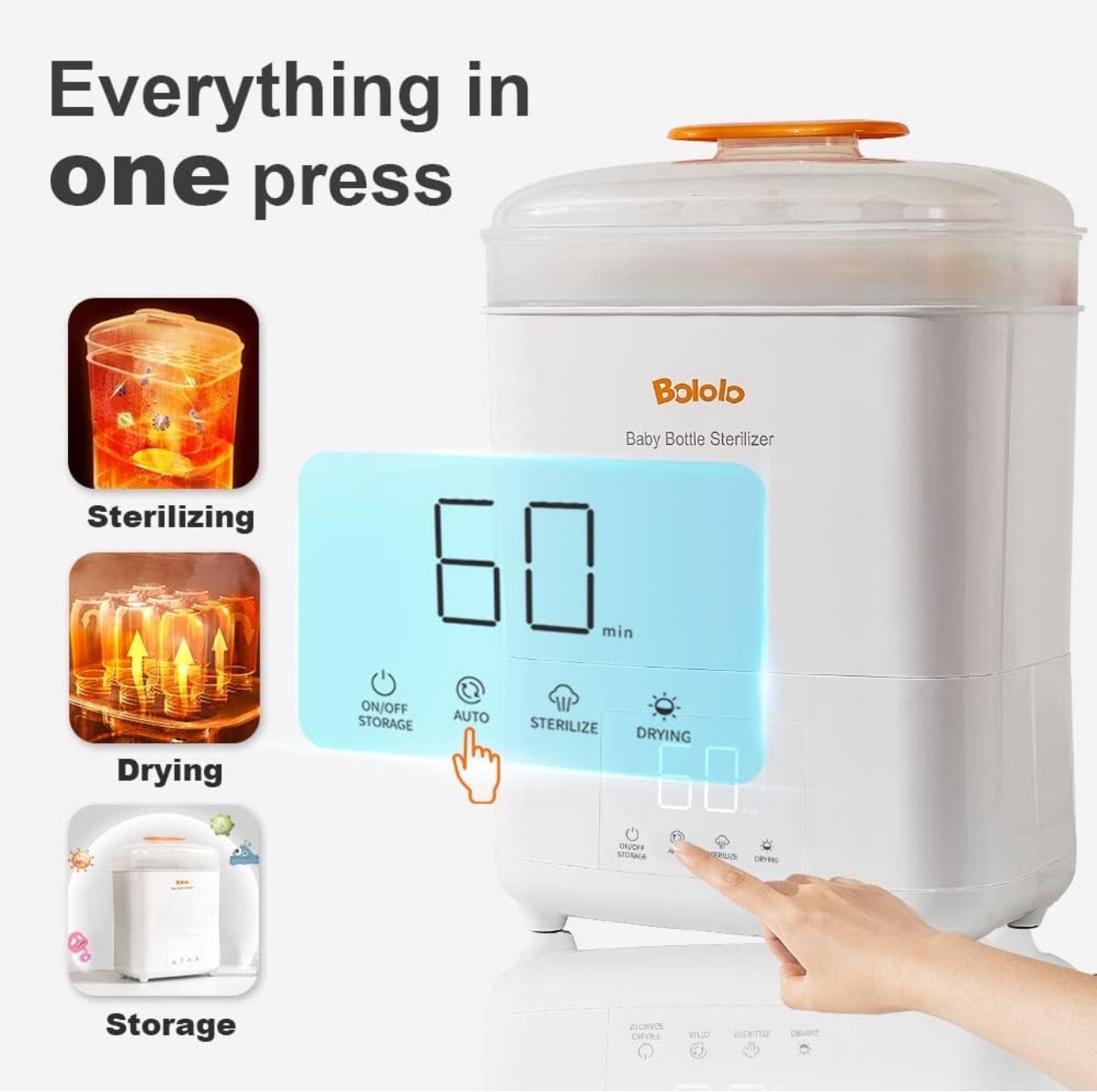 Bololo Baby Bottle Sterilizer and Dryer| Sanitizer for Baby Bottles | eBay