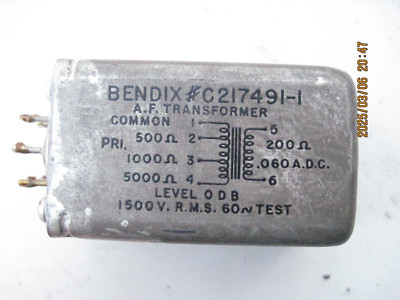 AUDIO INTERSTAGE TRANSFORMER BENDIX 200 OHM to 500 , 1000, 5000 ohm | eBay