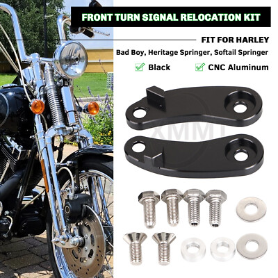 Front Turn Signal Mount Bracket Relocation For Harley Bad Boy Softail ...