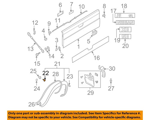 NISSAN OEM 96-10 Frontier Quarter Panel Exterior Trim-Flare Clip ...