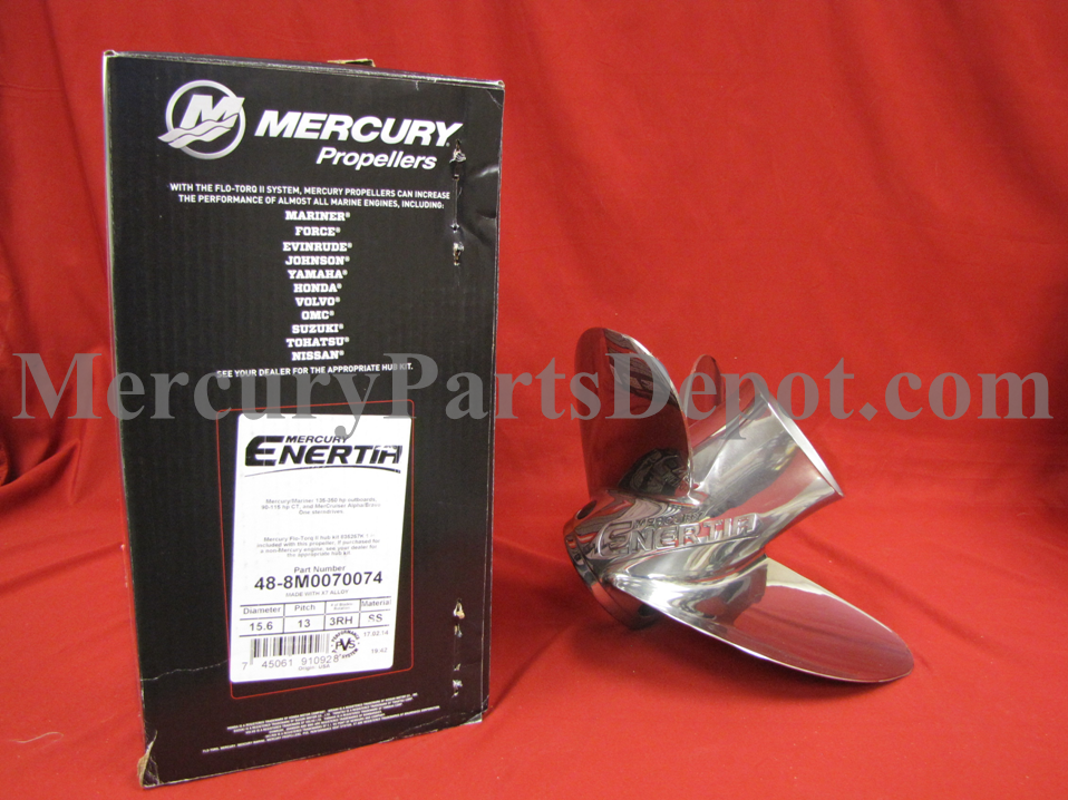Mercury Enertia Propeller 15.6 x 13 Pitch RH 48-8M0151227 - New | eBay
