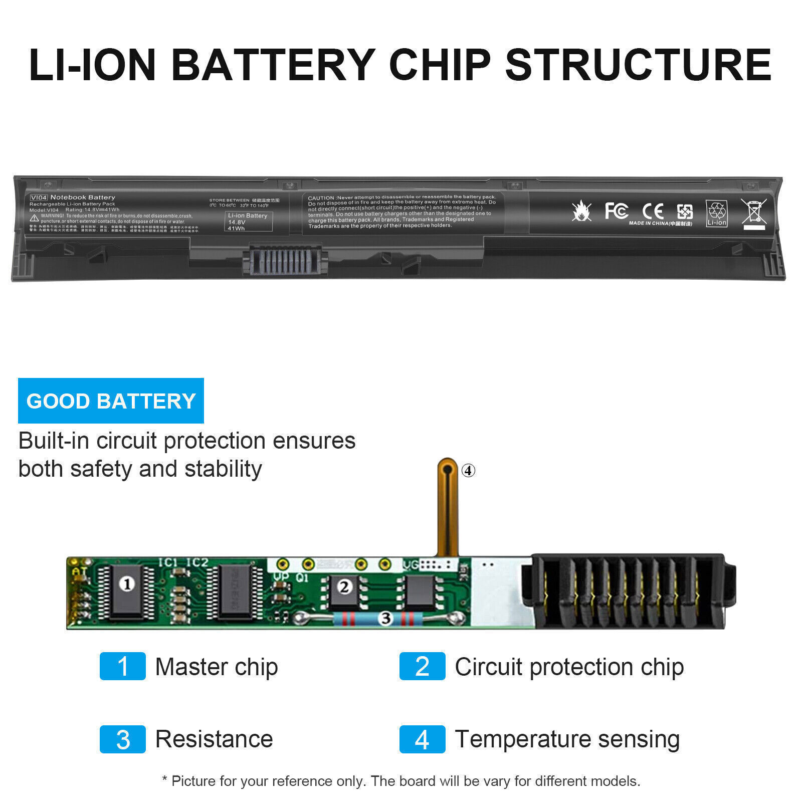 VI04 Battery For HP 756743-001 756744-001 ProBook 450 G2 440 G2 41Wh | eBay