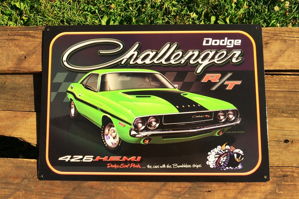 Dodge Challenger R/T Tin Metal Sign - 426 Hemi - Scat Pack - Mopar ...
