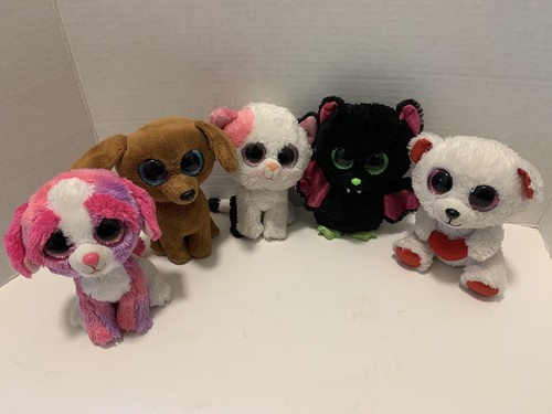 TY Silk Beanie Boo Lot of 5 Muffin Sherbet Dougie Igor 6" | eBay