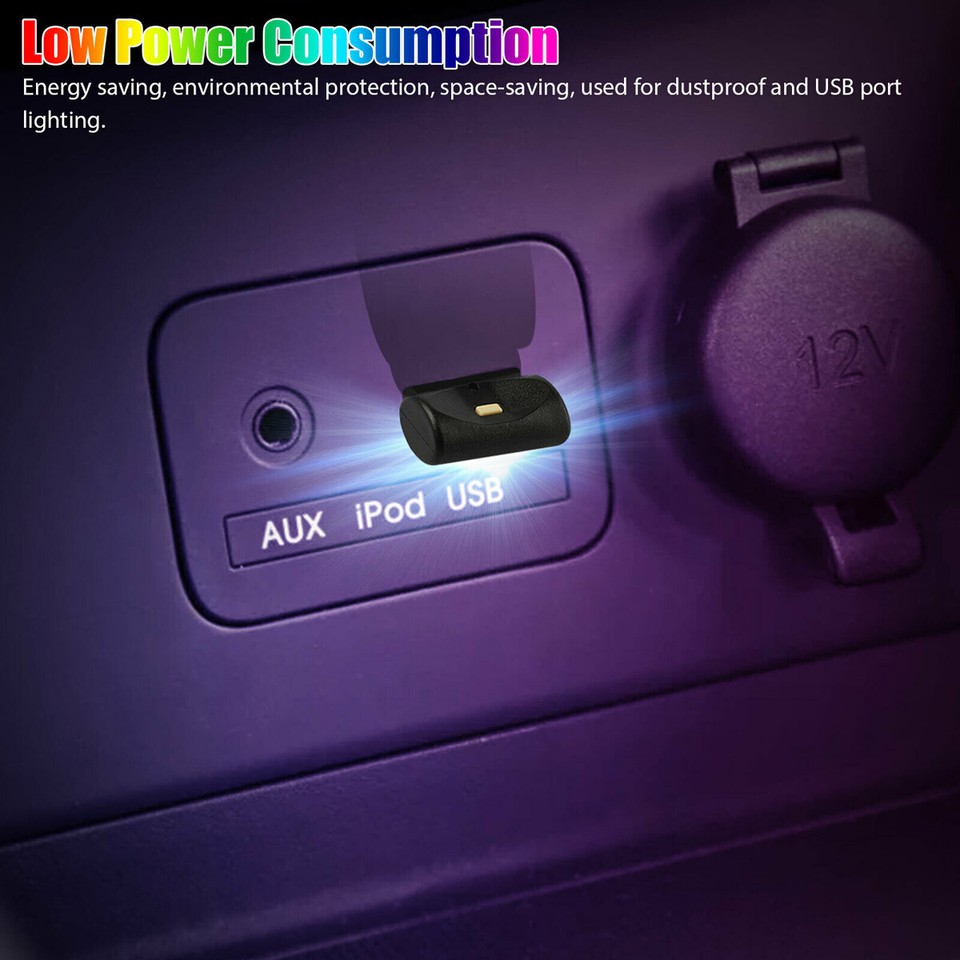 1x Mini Lamp Bulb LED USB Interior Neon Atmosphere Ambient Light Car ...