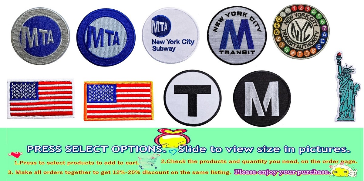 Mta Train Logo Transit Train Subway MTA USA Patches Logo Iron,sew