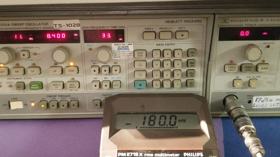 12 GHz RF Crystal Detector HP 423A TESTED OK Measure RF amplitude with ...