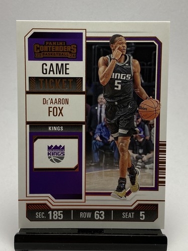 2023-24 Panini Contenders De’-Aaron Fox Game Ticket #40 Bronze Parallel ...
