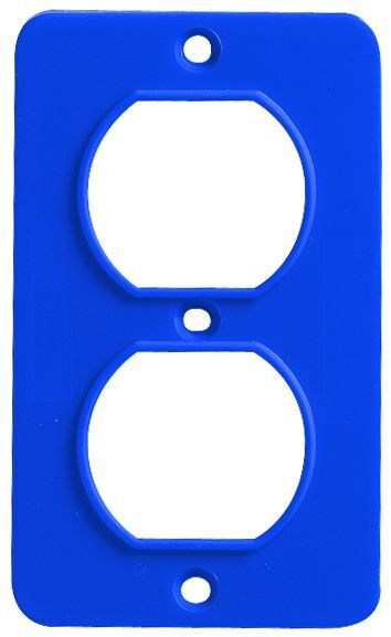 Coverplate 1-Gang, Blue Duplex For Portable Outlet Box (6000 Series ...