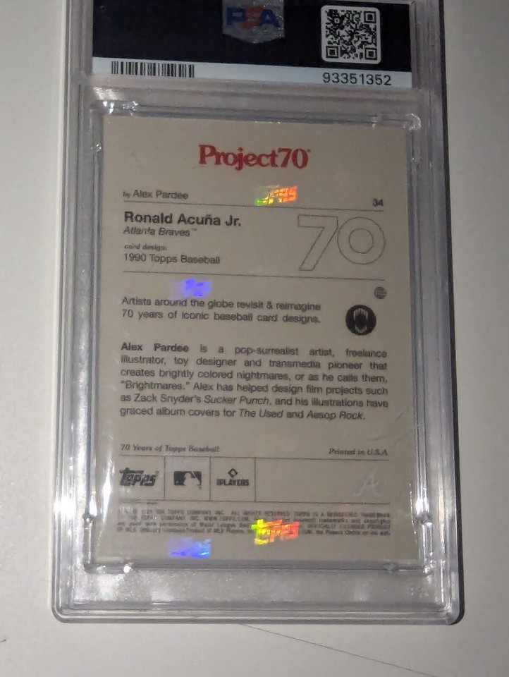 Ronald Acuna Jr. Topps Project70 #34 Alex Pardee PSA 10 | eBay