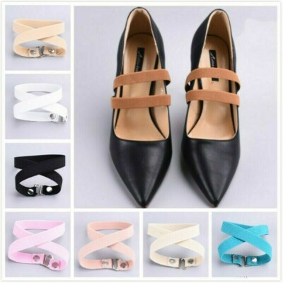 Femme Élastique Chaussures Bracelet Bande pour Tenant Talon Haut Lacet ...