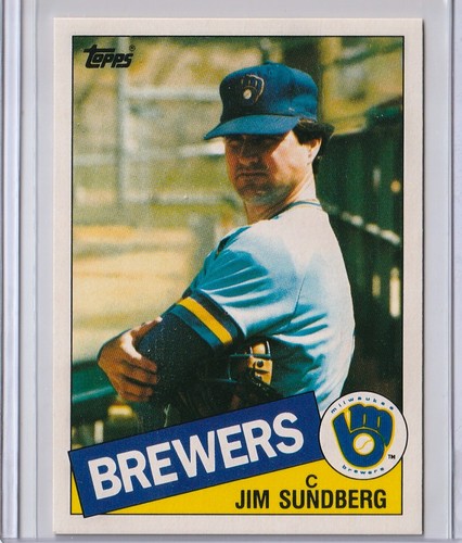 1985 Topps/OPC Minis Proof TAN BACK #446 Jim Sundberg - Print Run 5 ...