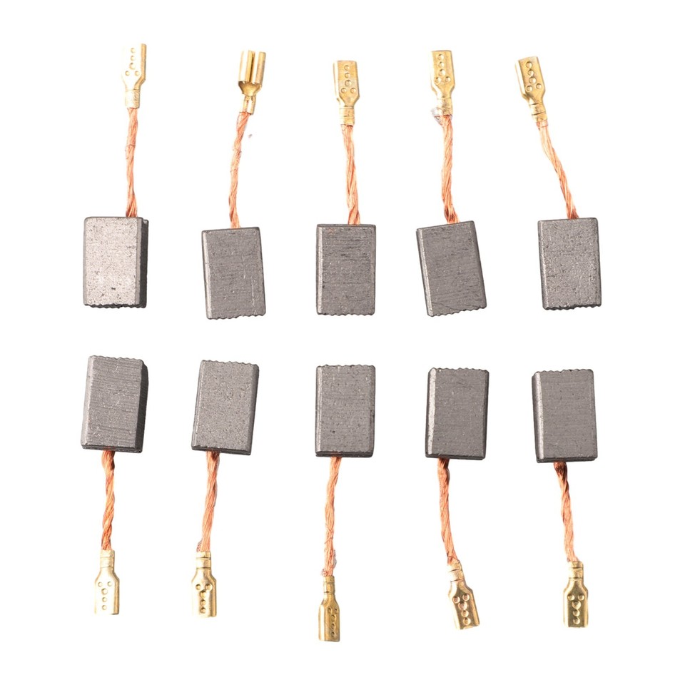 Ten Pack of Carbon Brushes for Power Tools and Motors Dimensions 14x9x6 ...