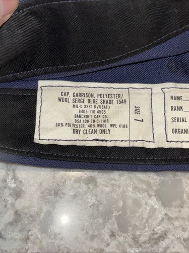 Vintage U.S. Air Force Garrison Cap Hat Blue Adult | eBay