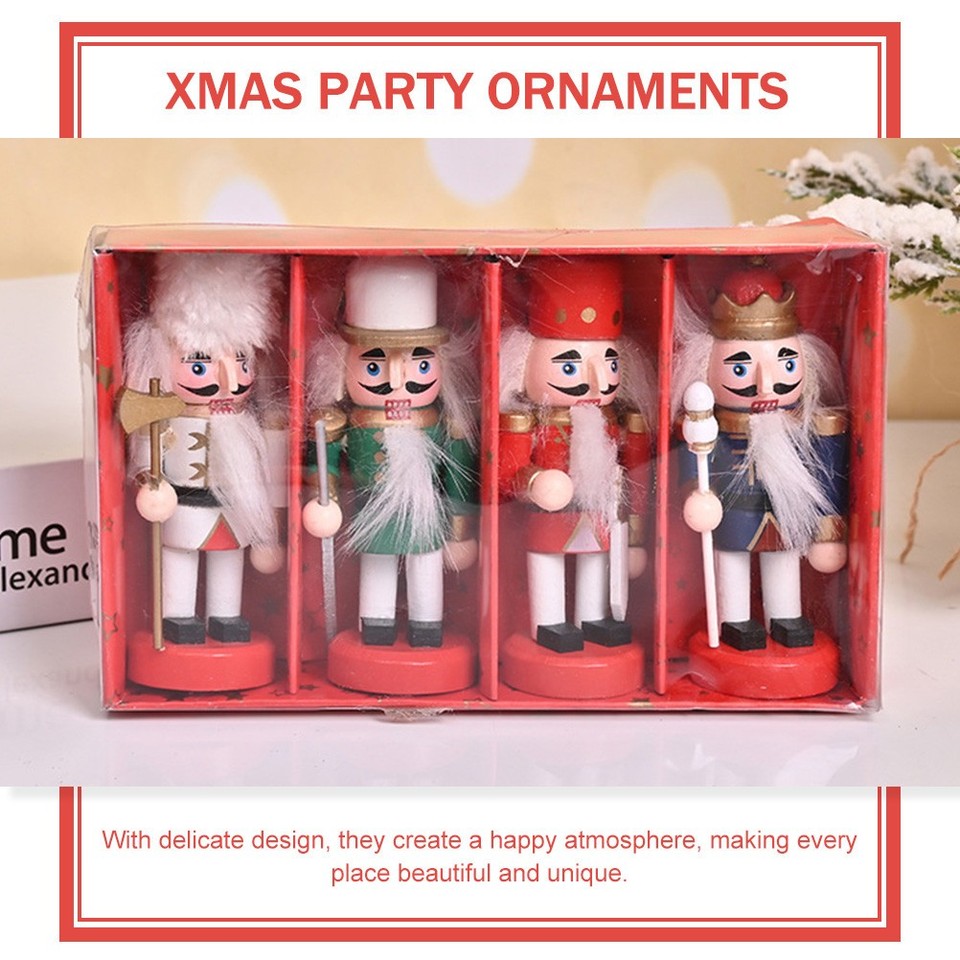 4pcs Christmas Tree Hanging Nutcrackers Figures Decorative Nutcrackers ...