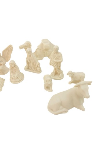 Vintage Nativity Manger Scene 16 Pc Set Ivory Bisque Porcelain ...