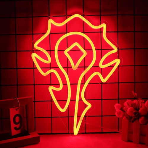 Red-Horde Sign World of Warcraft Neon Lights Game Fantasy Wall Decor ...