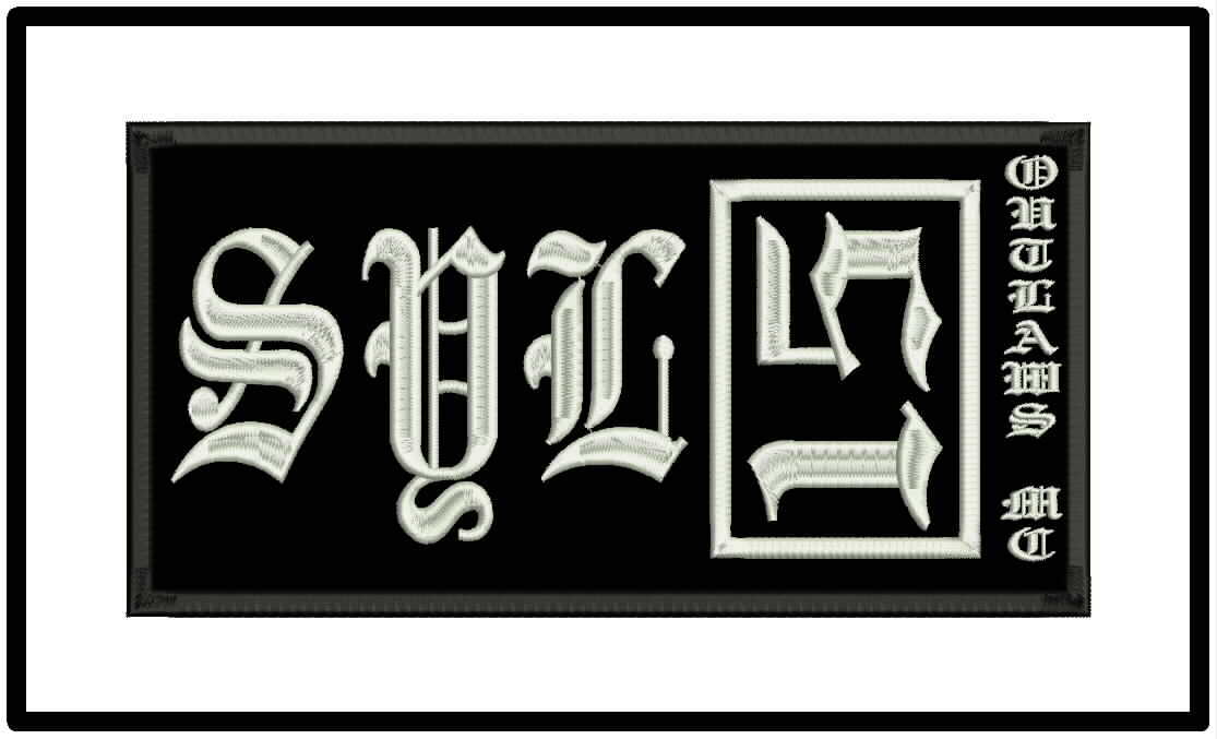 Support Your Local 15 Outlaw Patch Black & White 1%er SYLO Motorcycle ...