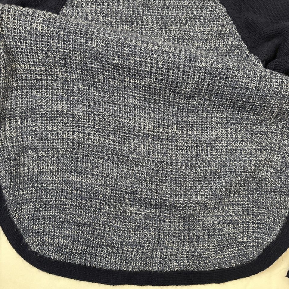 Jason Maxwell Blue Knit Sweater Top Womens Plus 1X Long Sleeve Two Tone ...