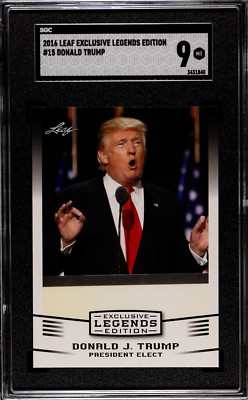 2016 Leaf Exclusive Legends Edition #15 Donald Trump Card SGC 9 Mint ...