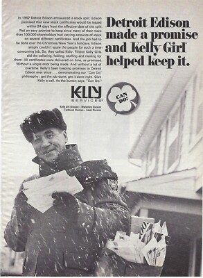 1967 Kelly Girl Services Division Detroit Edison Helped Vintage Print ...
