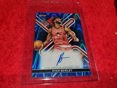 2023 TOPPS FINEST OVERTIME CARD OF RYAN BEWLEY AUTO BLUE 87/150 | eBay
