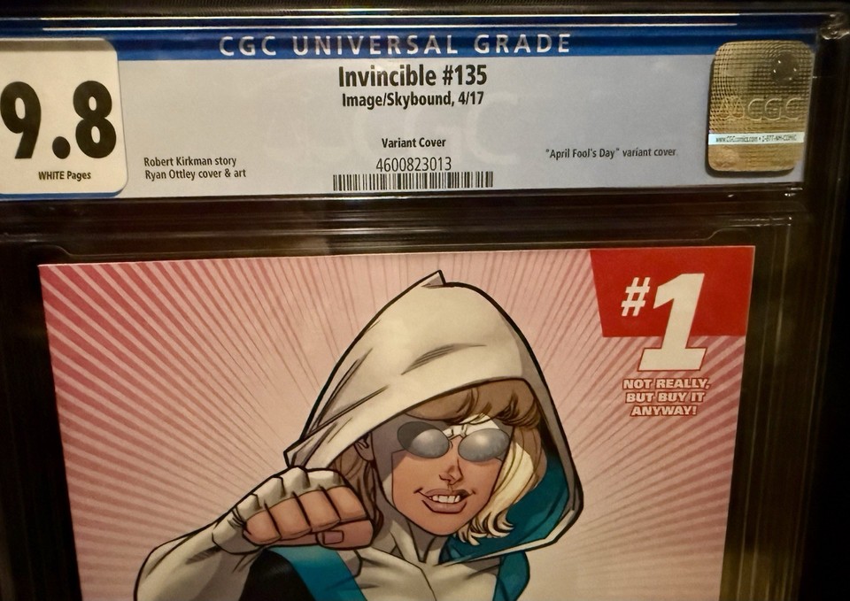 Invincible #135 CGC 9.8 April Fool’s Day variant Gwinvincible 2003 ...