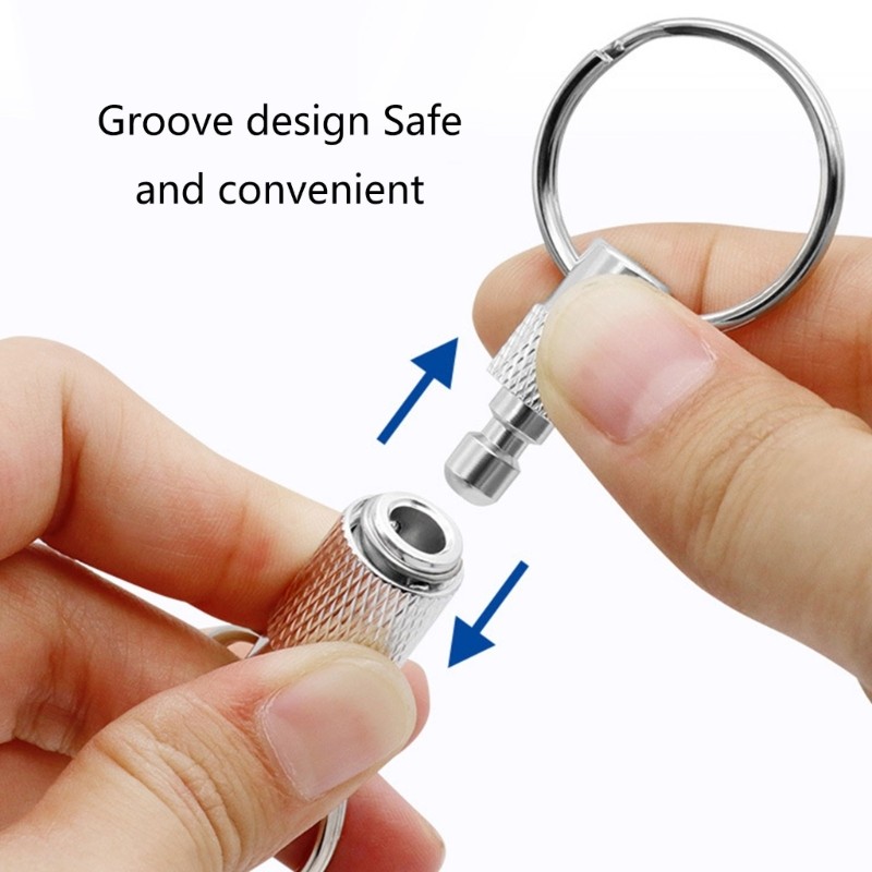 Detachable Pull Apart Metal Keychains for Women Man Double End Key ...