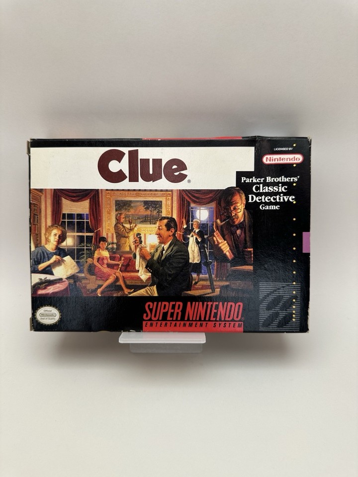 Clue (SNES Game), Super Nintendo, CIB Complete with Cartridge Box ...
