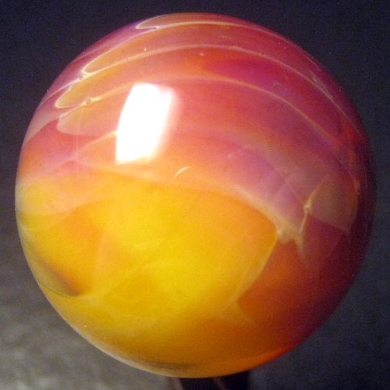 Glass Marble - 1" handmade contemporary art lampwork decor sculpture ...