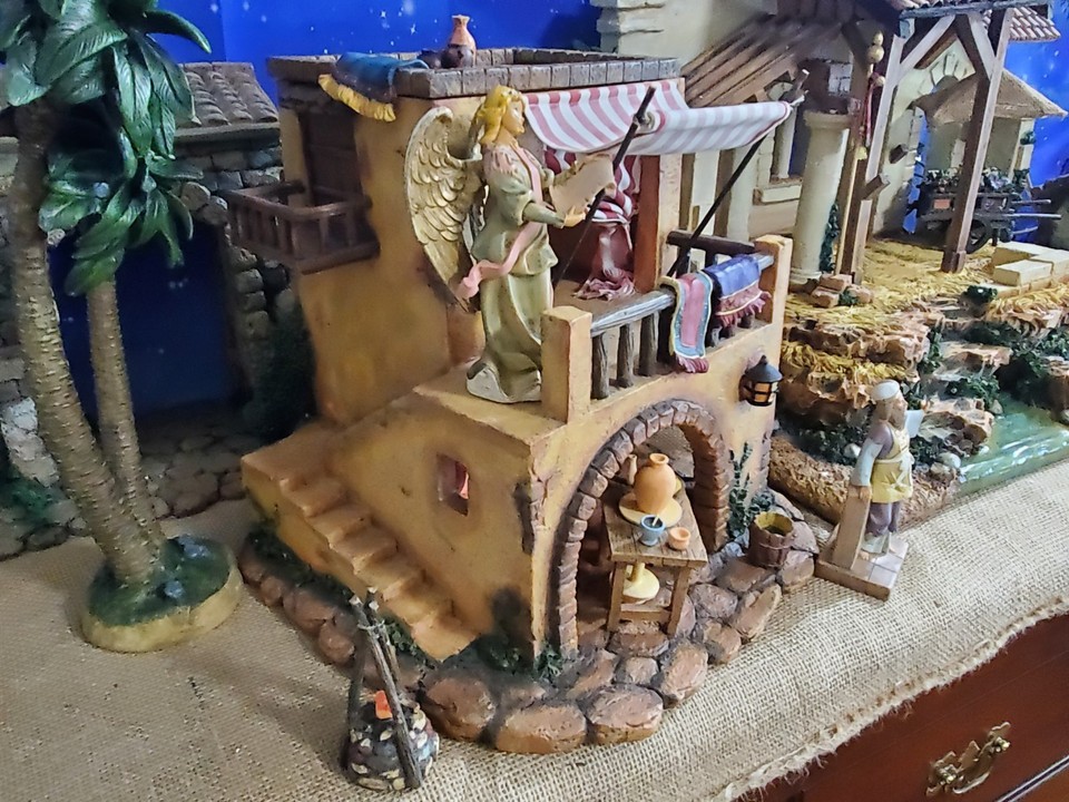 FONTANINI THE HOME 2000 NATIVITY VILLAGE BUILDING 50523 ITALY RETIRED 5 ...