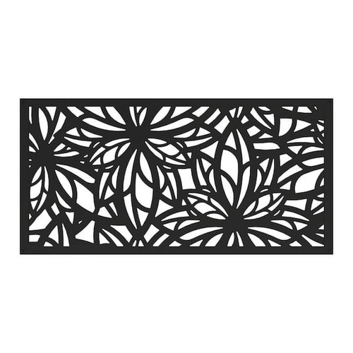 2 ft. x 4 ft. Black Freesia Polypropylene Decorative Screen Panel | eBay