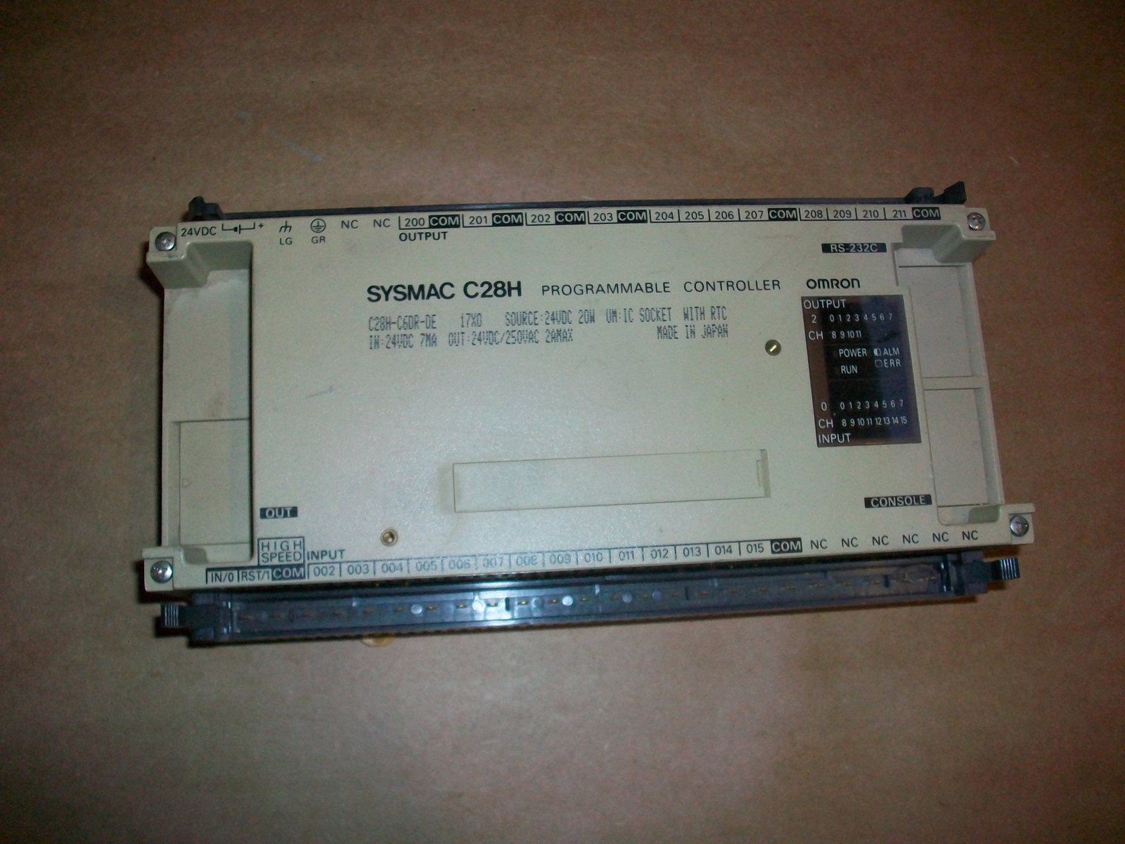 Omron Sysmac C28H PLC C28H-C6DR-DE 24VDC INPUT / OUTPUT | eBay