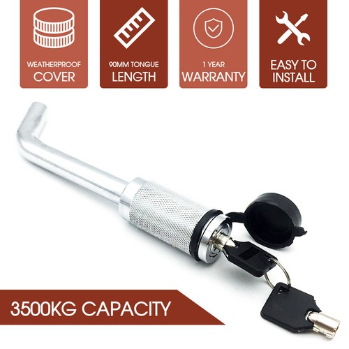 Hitch Pin Lock Security Tow Ball Bar L type Caravan Trailer Anti Theft ...
