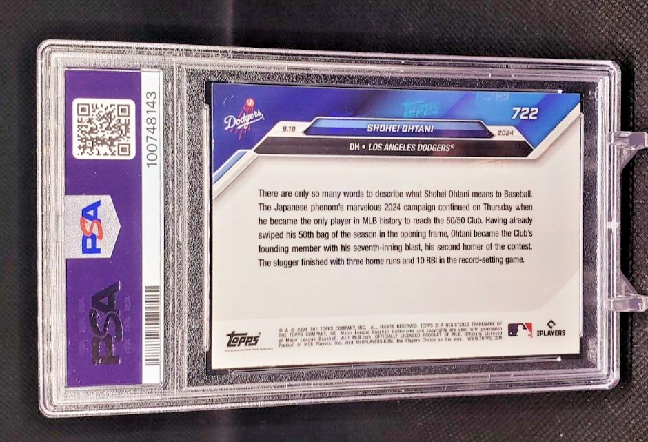 2024 Topps Now #722 Shohei Ohtani 50/50 Club PSA 9 Mint (JBC1679) | eBay