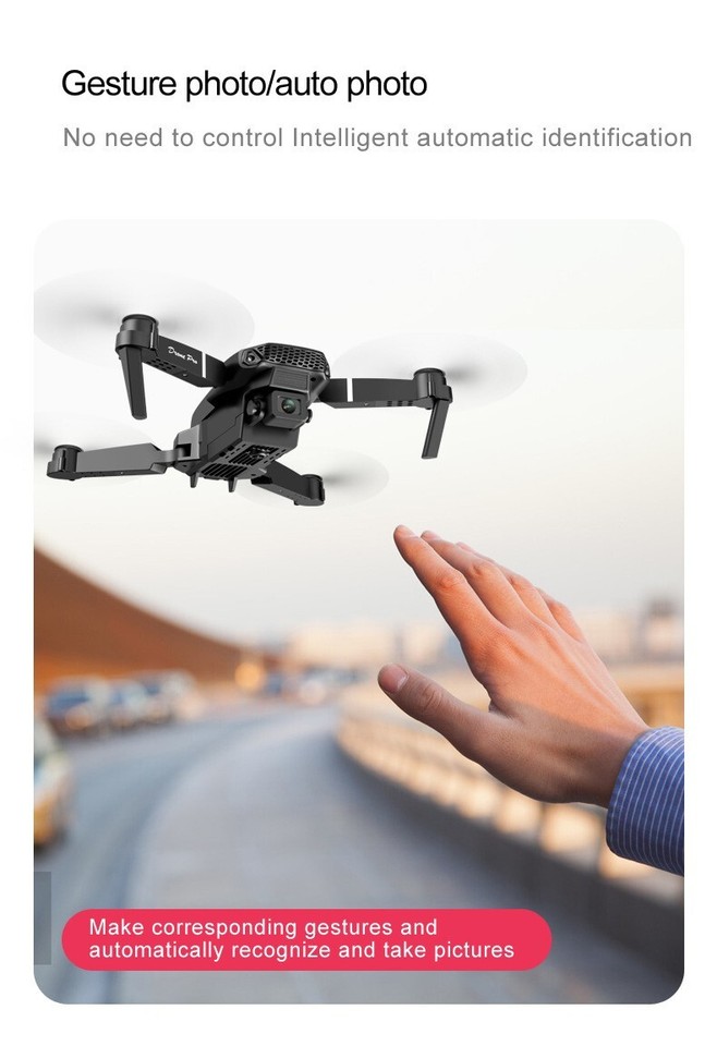 4K Dual Camera RC FPV WIFI Drone E88 Portable Wide Angle Fol | eBay