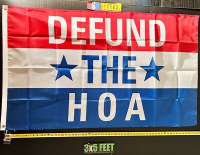 Defund The HOA Flag FREE USA SHIP Blo Beer Home Cool Funny USA Poster ...