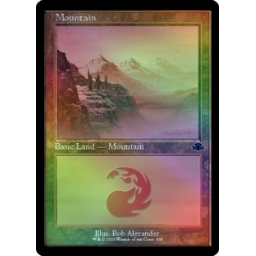 Foil Mountain (408)(retro Frame) X4 M/NM Magic MTG Dominaria Remastered ...