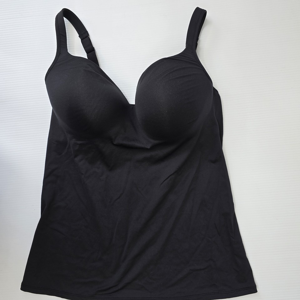 INTIMO Black Smooth Miracle Cami Bra SIZE 38E 16E camisole Adjustable ...