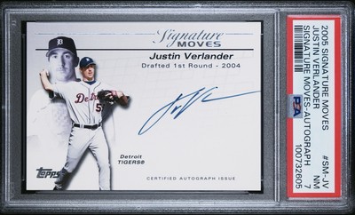 2005 Topps Signature Moves SM-JV Justin Verlander Rookie RC Auto #/275 ...