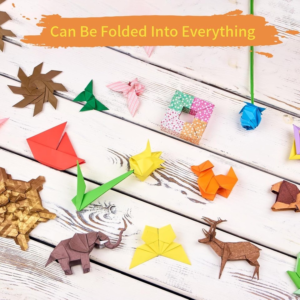 Origami Paper Kit - Double Sided Color 200 Sheets, 6x6 Inch, 20 Colors ...