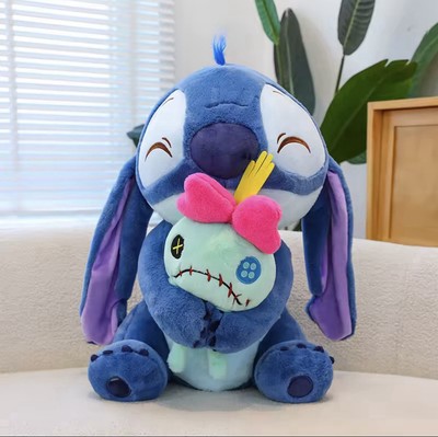 Blue Sakura Stitch Scrump Plush Toy Kids Lilo & Stitch Scrump Doll Gift ...
