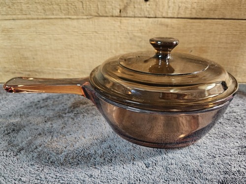 Vision Ware Corning Cookware Amber .5 L Sauce pan pot with lid - Lovely ...